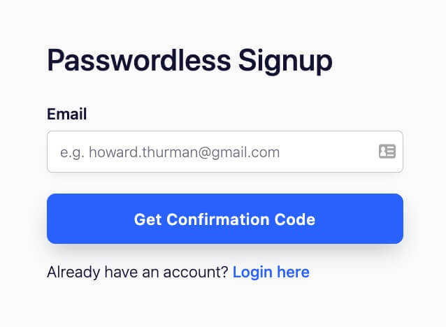 Passwordless Signup | Free Webflow Component